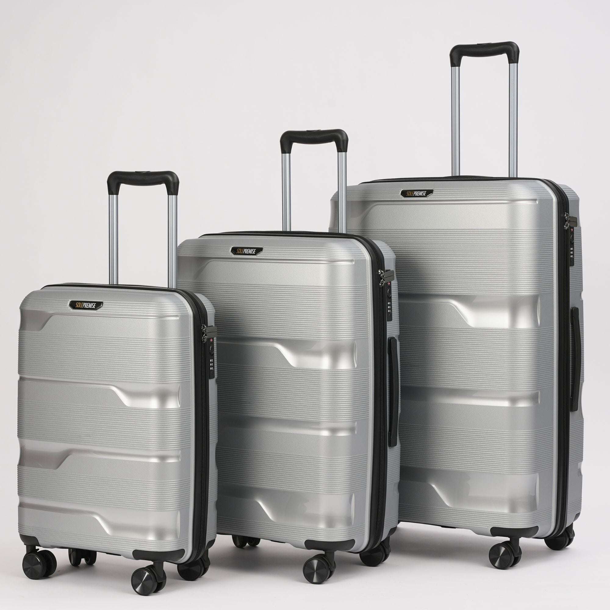 Sole Premise Silver Hardcase 3-piece Luggage Set – Stiles Supply Co.
